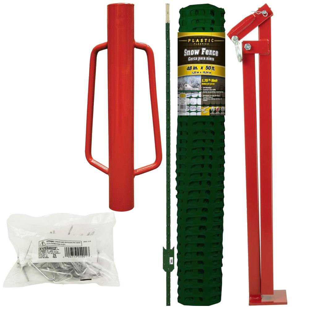 YardGard Plastic Snow Fence Bundle - The Home Depot